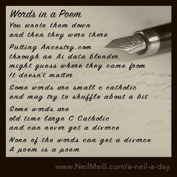Words in a Poem – Neil Meili